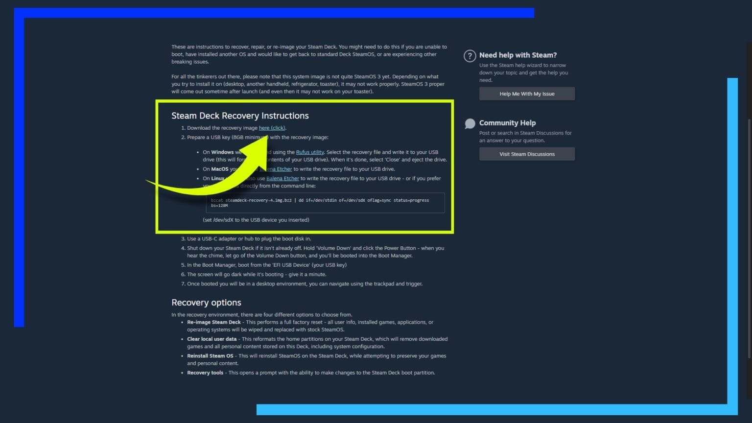 How to Factory Reset the Steam Deck if Something Breaks