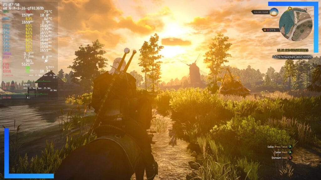 Witcher 3 Next-Gen on Steam Deck Settings