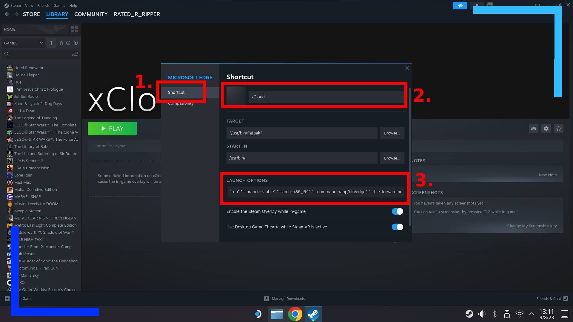 How to Stream Starfield via Game Pass on Steam Deck